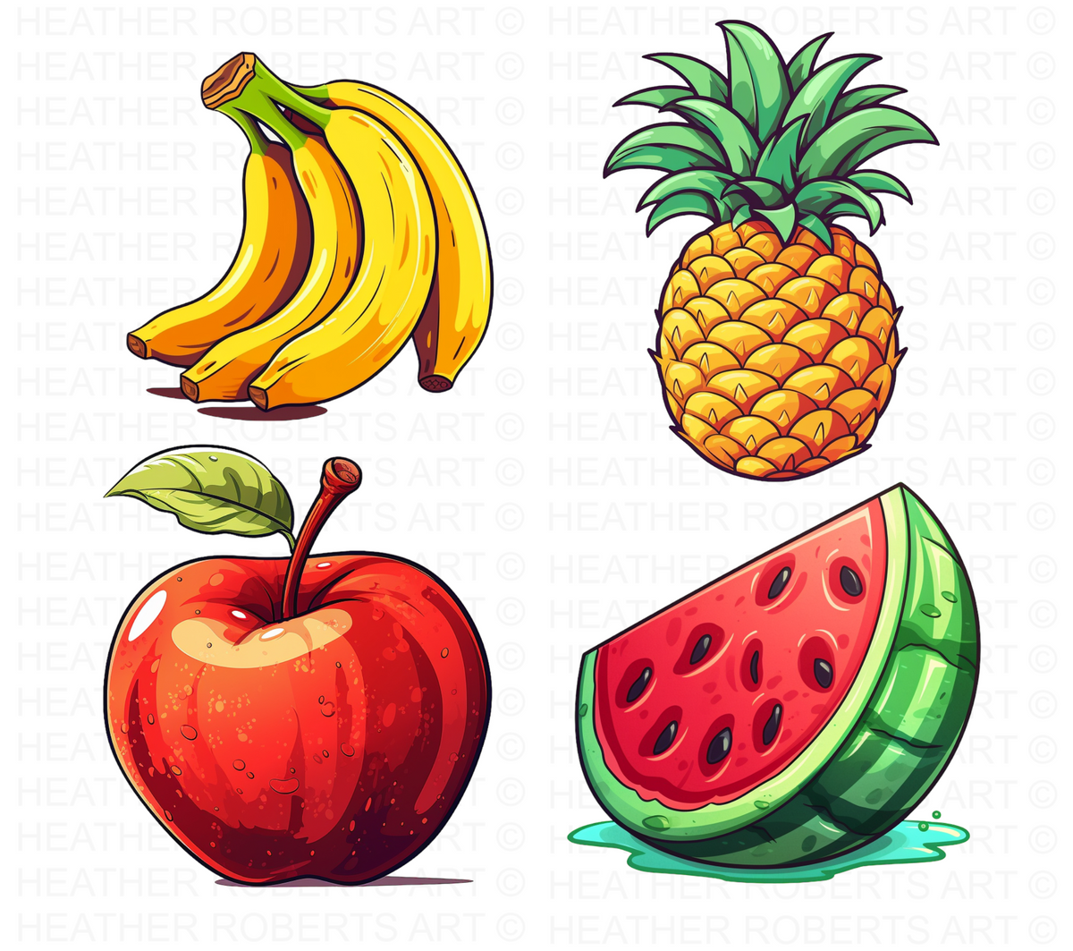 Fruit Clipart Set – Heather Roberts Art
