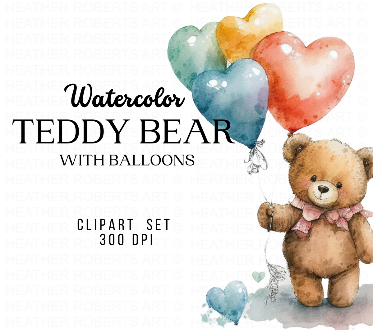 Watercolor Teddy Bear