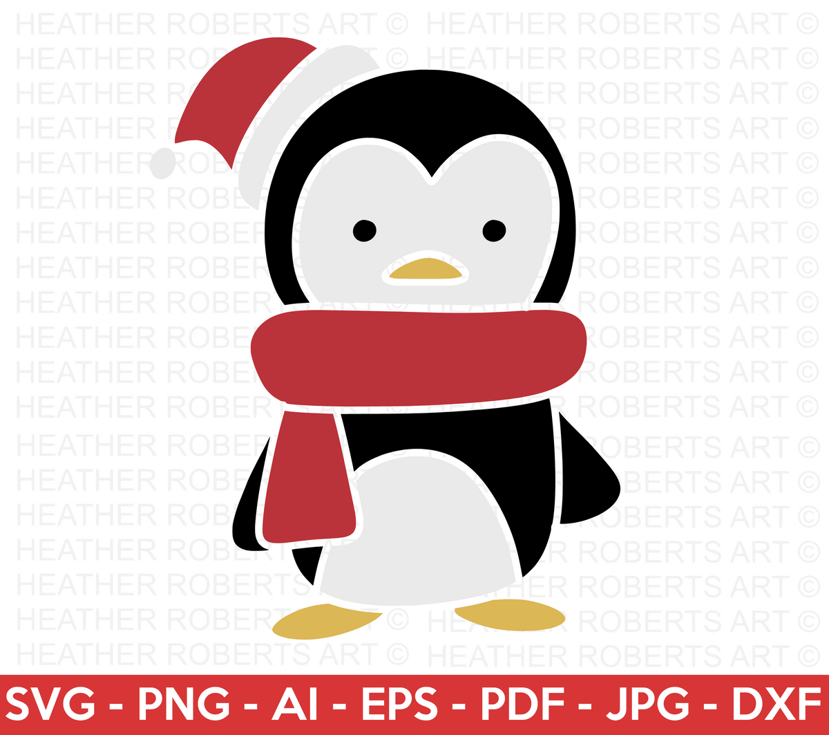 Christmas Penguins SVG Bundle – Heather Roberts Art