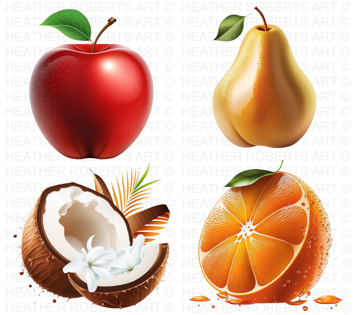 Fruit Clipart Set – Heather Roberts Art