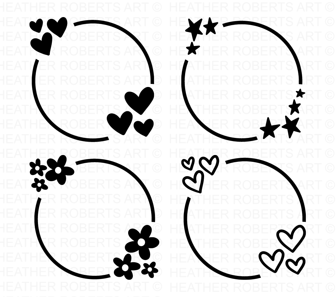 Circular Border Svg Bundle – Heather Roberts Art