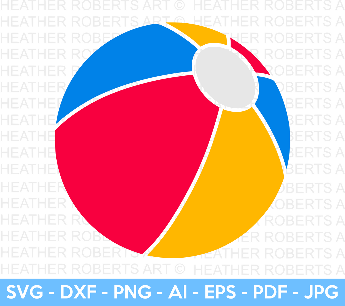 Beach Ball SVG – Heather Roberts Art