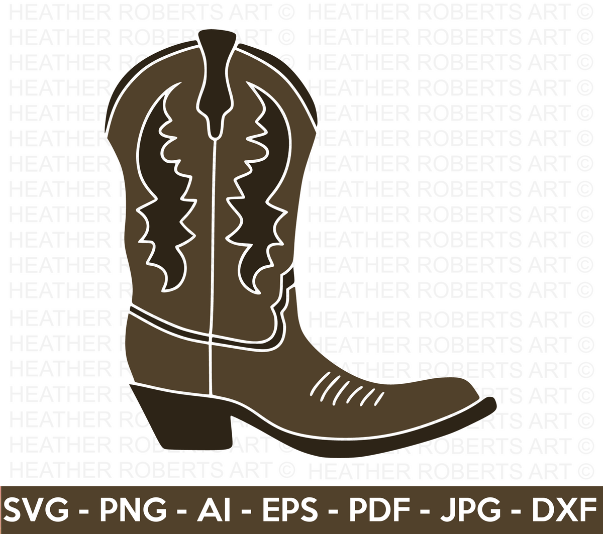 Cowboy Boot SVG – Heather Roberts Art