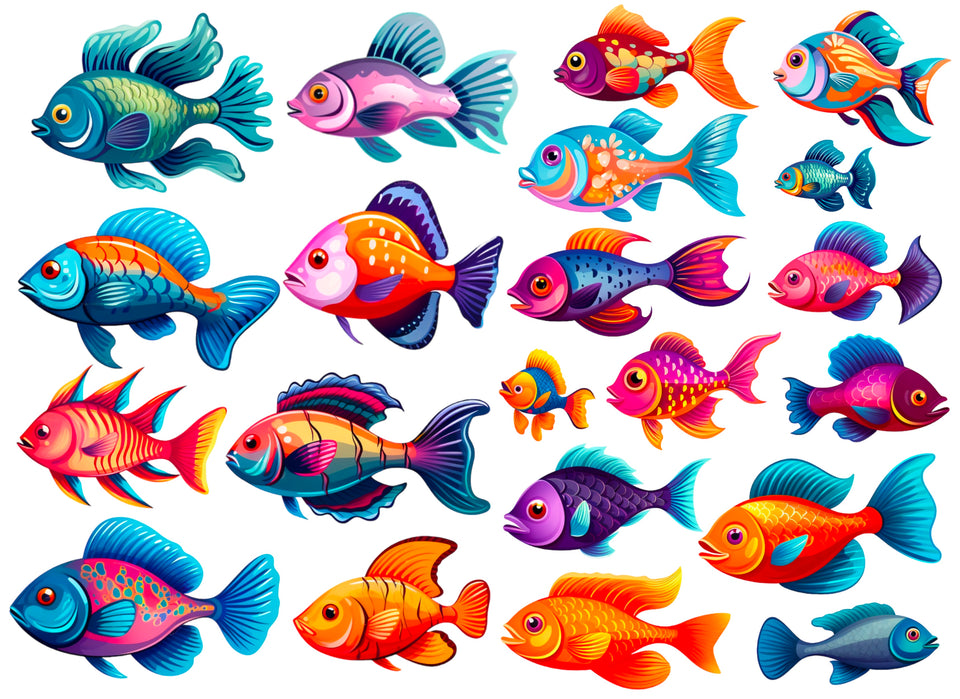 Fish Mega Clipart Set – Heather Roberts Art