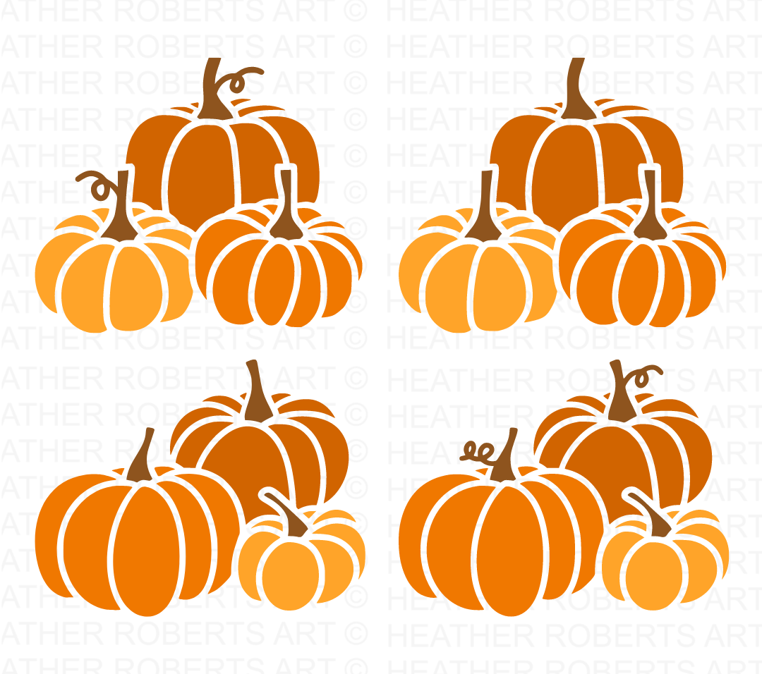 Hello Fall Pumpkins SVG Bundle – Heather Roberts Art