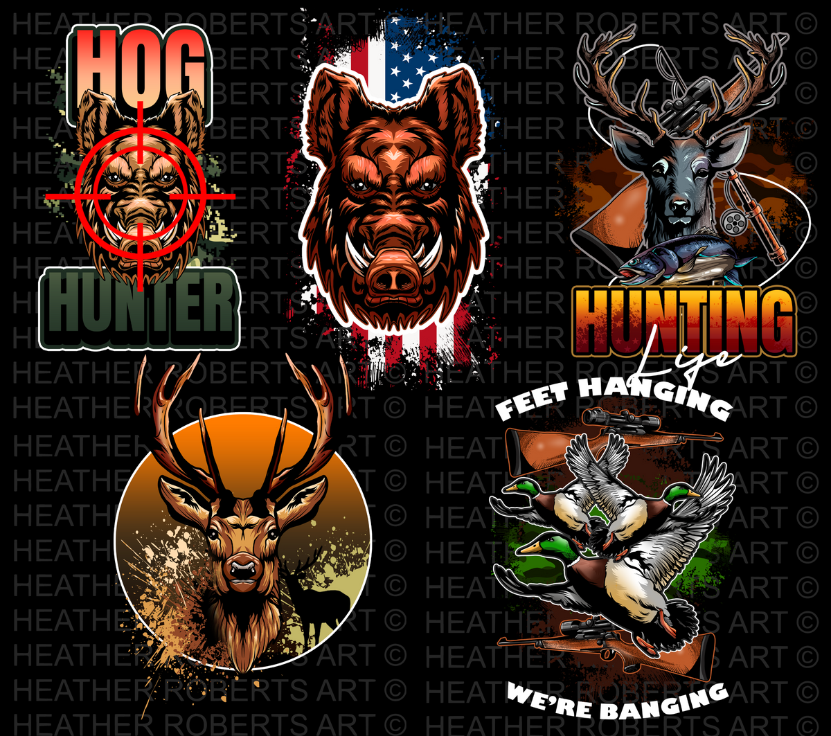 Hunting Sublimation Bundle – Heather Roberts Art