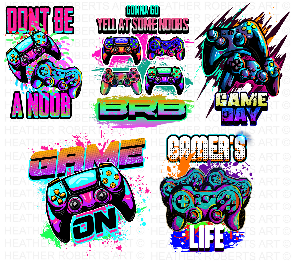 Gamer Sublimation Bundle – Heather Roberts Art