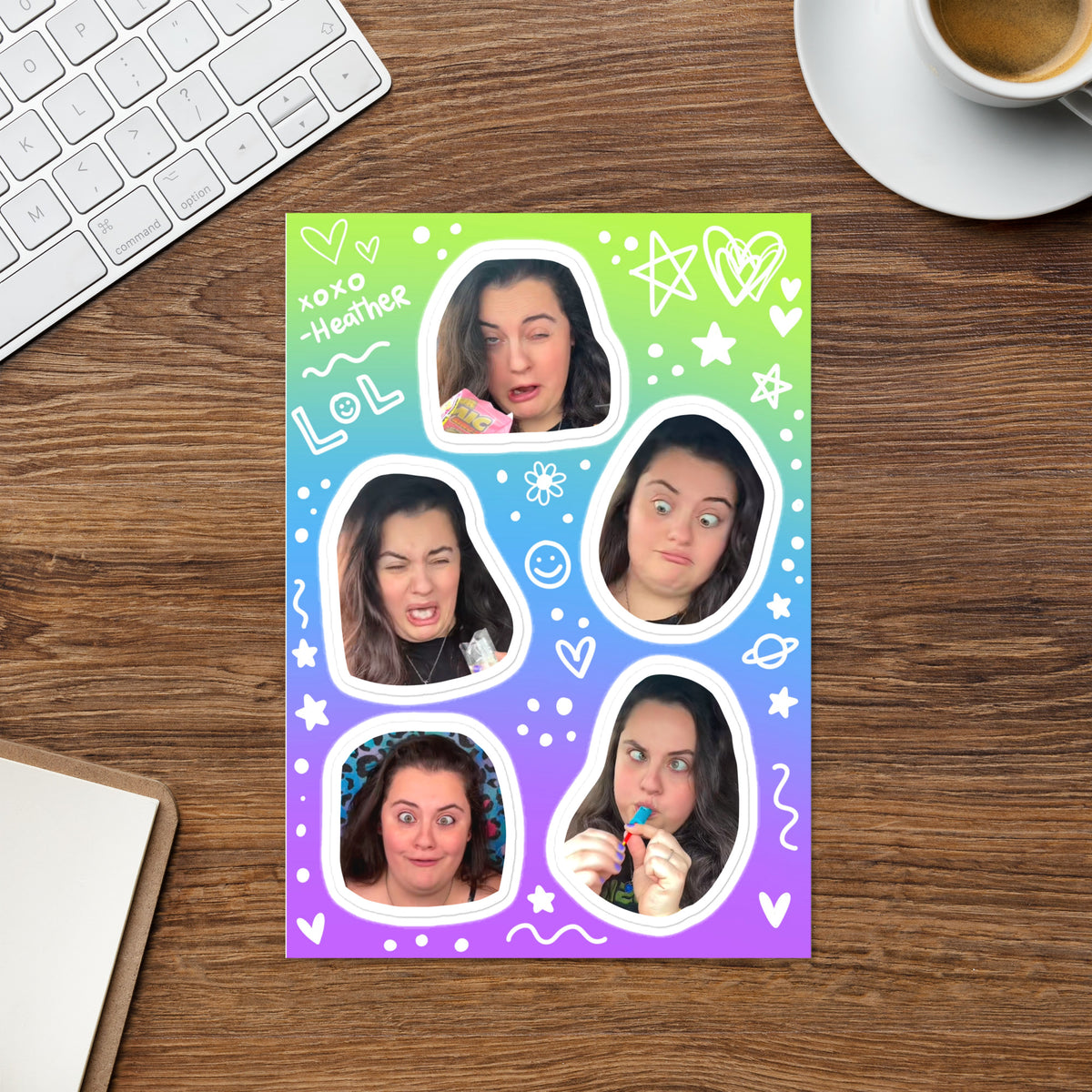 Sour Face Sticker sheet – Heather Roberts Art