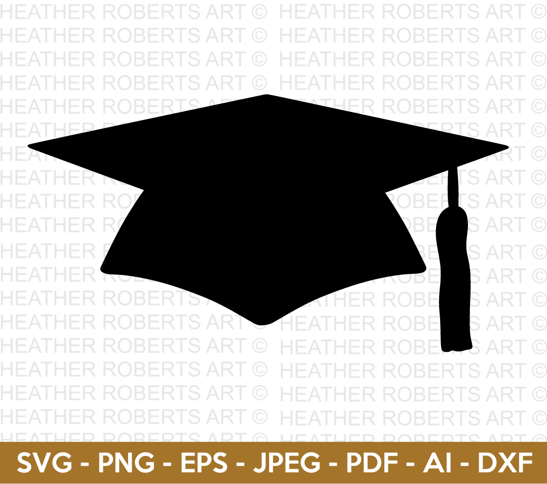 Graduation Cap SVG – Heather Roberts Art