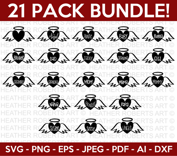 Heart Halo Svg Bundle – Heather Roberts Art