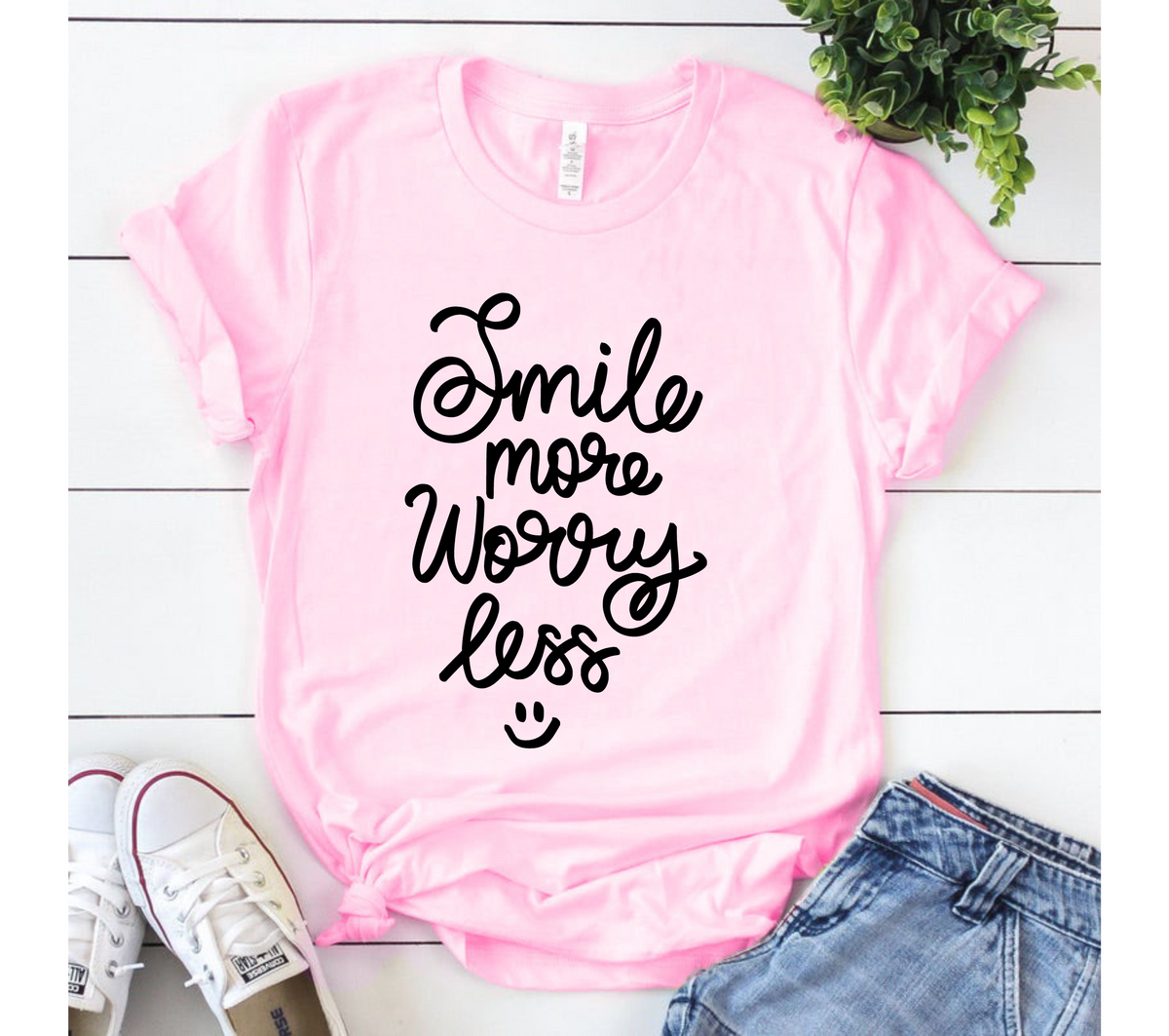 Smile More Worry Less SVG – Heather Roberts Art