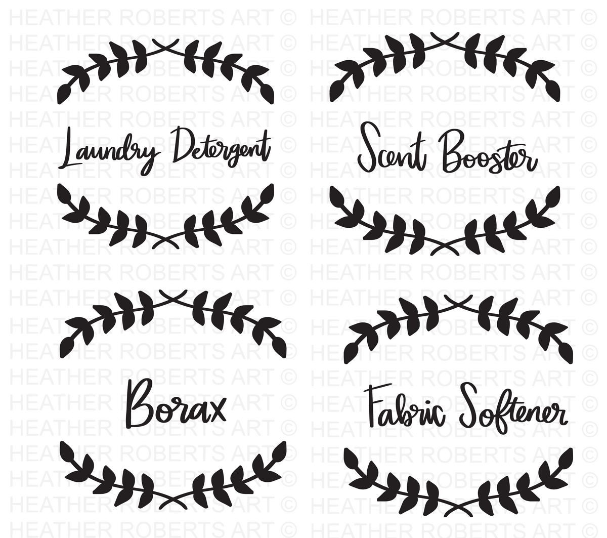 Laundry Labels SVG Bundle – Heather Roberts Art