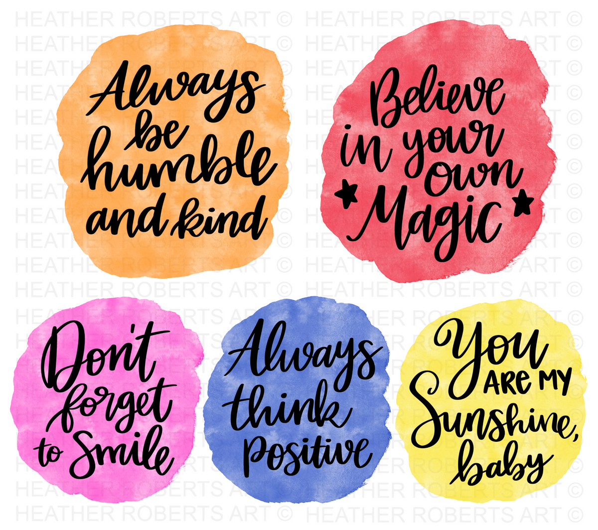 Positive Quotes Sublimation Bundle – Heather Roberts Art