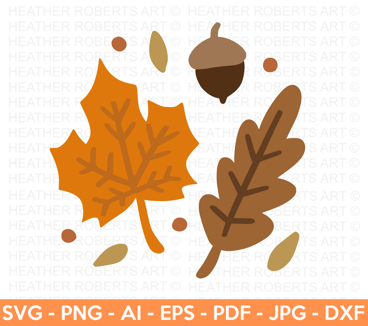 Fall Leaves SVG – Heather Roberts Art