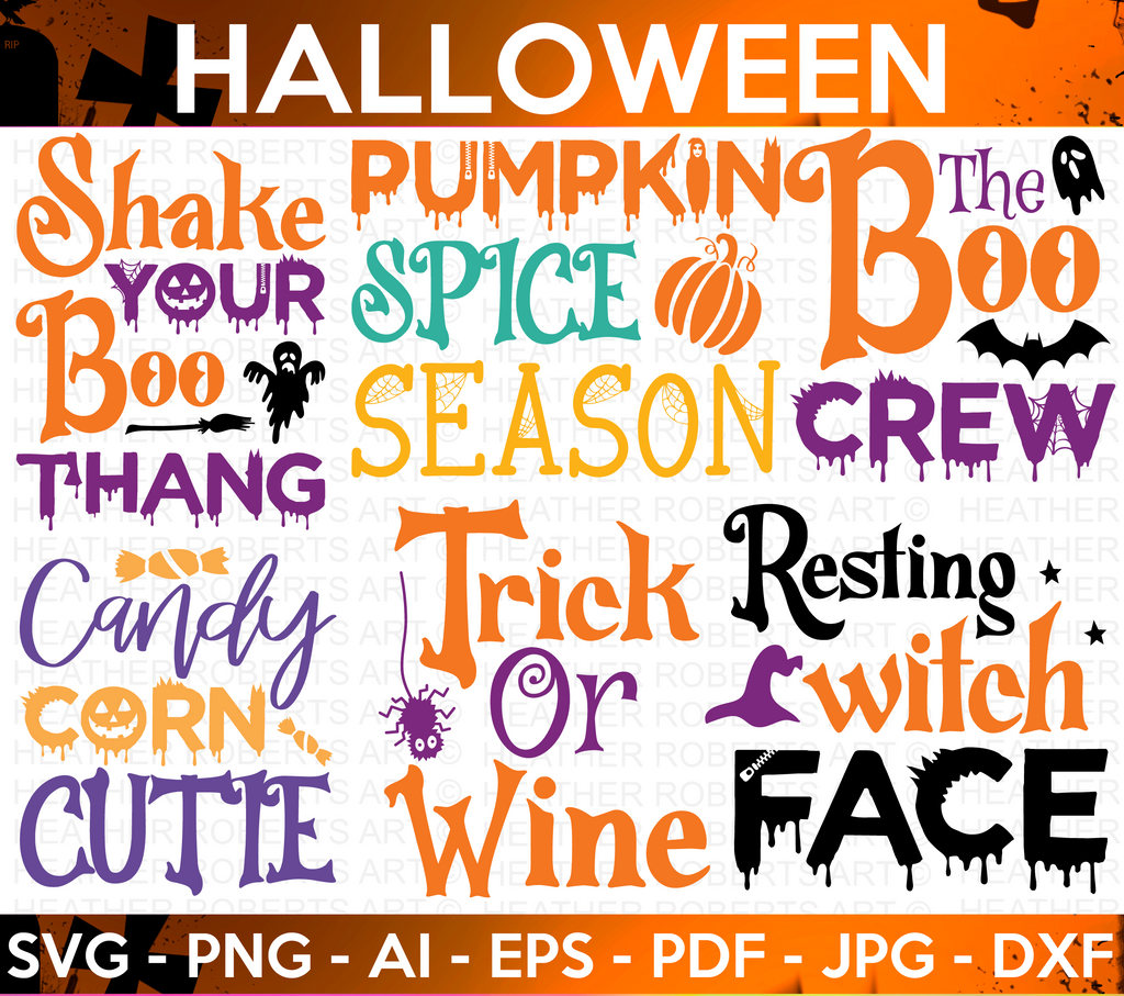 ULTIMATE HALLOWEEN BUNDLE - 250+ Designs – Heather Roberts Art