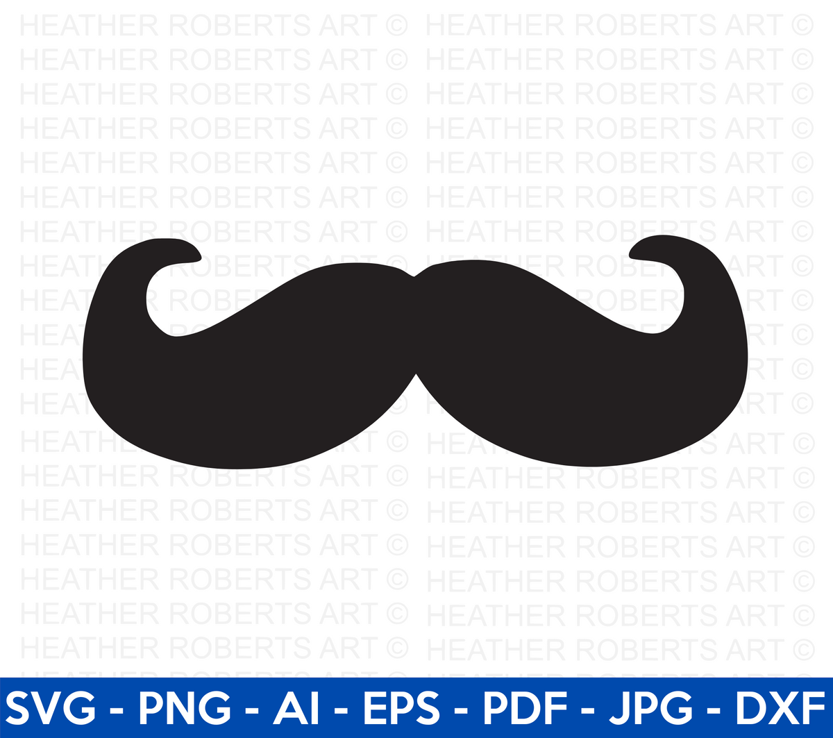 Mustache SVG – Heather Roberts Art